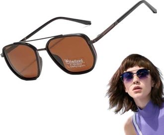 Generico Lunettes de s&eacute;curit&eacute; polaris&eacute;es, teinte tendance, lunettes de protection UV pour femme, pour lext&eacute;rieur, les voyages, la plage, les vacances, les fest