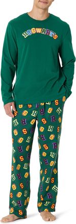 Amazon Essentials Harry Potter - DC Comics - Looney Tunes Herren Schlafanzug-Schlaf-Sets Flanell, Hogwarts-briefe, XXL