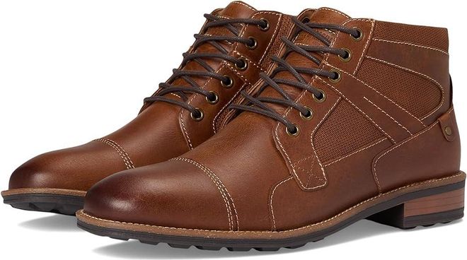 Steve Madden Jotting Mens Boots Dark Tan Leather : 7 D - Medium from ...