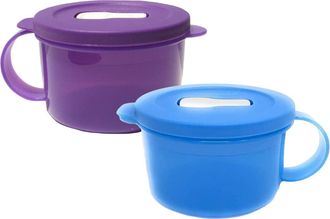 Tupperware CrystalWave Suppentassen, Blau und Violett, 2 Stück