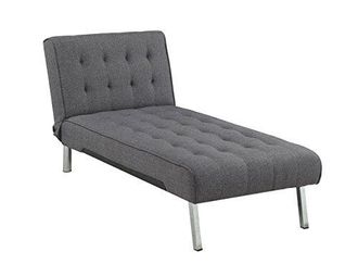 Atlantic Home Collection Chaise Longue Pierre de la Collection Atlantic Home avec Fonction de Relaxation et de Sommeil, Chaise Longue, Tissu, Gris