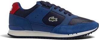 Lacoste Baskets Partner Piste Homme en Cuir Bleu Marine