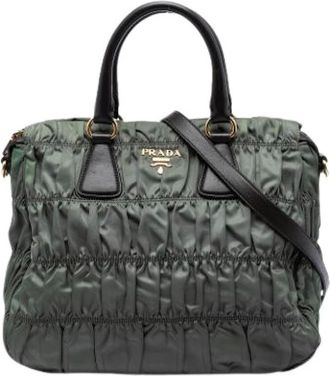 Prada Pre-owned Vintage Satchel - Femme - Pre-owned - Vert - Taille: ONE Size