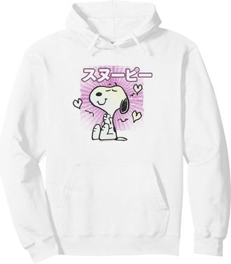 Peanuts Tokyo Snoopy Love Hearts Kanji im japanischen Vintage-Stil, VHS BFF Pullover Hoodie