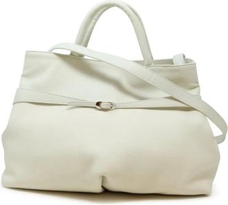 Roberto Del Carlo Hobo Bags - Virna White Leather Bag - Gr. unisize - in Wei&szlig; - f&uuml;r Damen