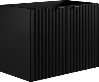 Vente-Unique Waschbeckenunterschrank h&auml;ngend - Streifenoptik - Schwarz - 80 cm - ZILGA