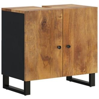 vidaXL Waschbeckenunterschrank Massivholz Mango und Holzwerkstoff Vidaxl