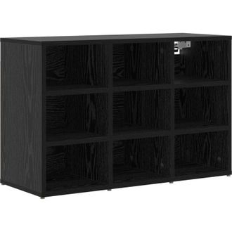 vidaXL Schuhschrank Schwarze Eiche 103x30x51 cm Holzwerkstoff Vidaxl