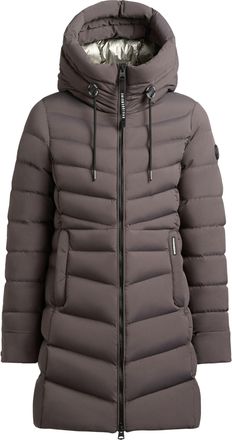 Khujo Tuhani 5 Damen Wintermantel leichter Steppmantel Mantel Winterjacke (DE/NL/SE/PL, Alphanumerisch, L, Regular, Regular, Graphite-Grey)
