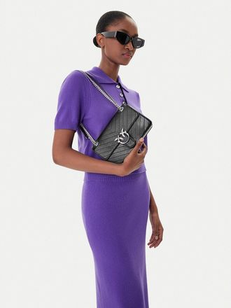 Pinko Handtasche PINKO Love One Light Mini Al 25-26 PLTT 106173 A2JC Schwarz