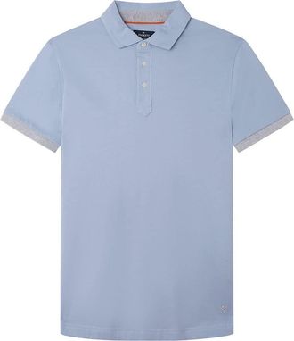 Hackett Herren Spaded Placket Polo Polohemd, oxfordblau, 3XL
