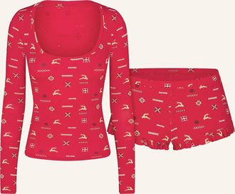 SKIMS Skims Shorty-Schlafanzug Skims Sleep rot