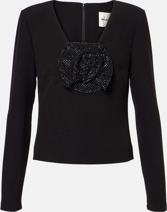 Roland Mouret Verziertes Top aus Crêpe