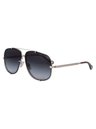 Chlo&eacute; Womens Sunglasses Silver-Silver-Grey Metal Silver/silver/grey