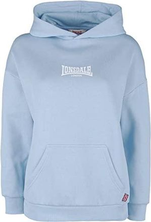 Lonsdale KILMOTE Hooded Sweatshirt, Pastel Blue/White, M Womens