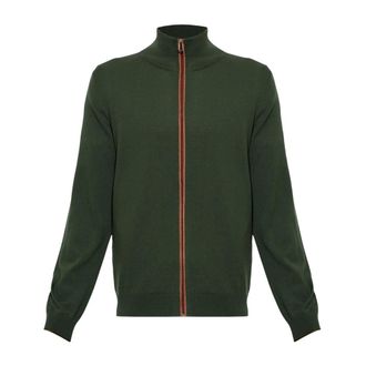 Paul Smith Merino-Woll-Strickjacke mit Stehkragen - - Knitwear - Herren - Gr&uuml;n - XL