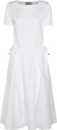 Herno Robe Au Genou - Blanc