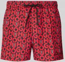 HUGO BOSS Badeshorts mit Allover-Muster Modell NALU