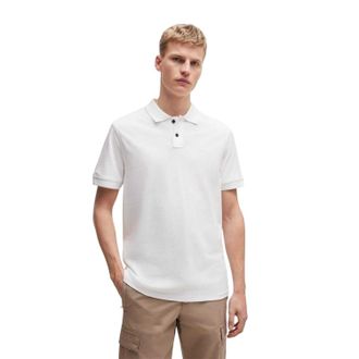HUGO BOSS Prime Poloshirt f&uuml;r Herren, Baumwolle, Regul&auml;r, kurz&auml;rmlig (Wei&szlig;)