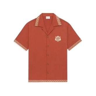 Dr&ocirc;le de Monsieur Homme, Chemises, Rouge, Taille: M Chemise Brod&eacute;e Danseurs
