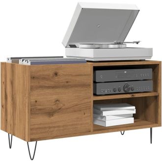 vidaXL Armoire &agrave; disques ch&ecirc;ne artisanal 84,5x38x48 cm bois ing&eacute;nierie Vidaxl