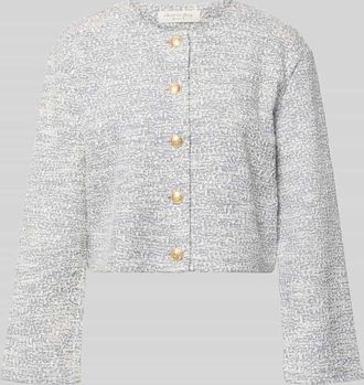 Christian Berg Jacke in Boucl&eacute;-Optik mit Rundhalsausschnitt