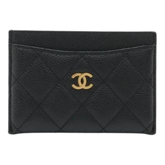 Chanel Pre-owned Classic Leder Kartenetui - - Pre-owned - Damen - Schwarzk - ONE SIZE