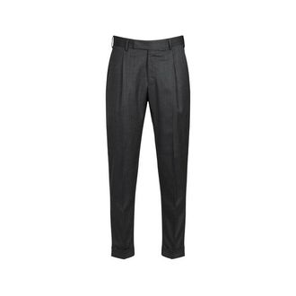 PT01 Pantalon &agrave; pinces en laine vierge