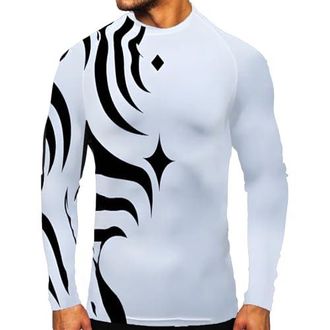 Generic Haut de bodybuilding respirant pour homme, coupe ajustée, séchage rapide, vêtements de sport en plein air, blanc, 5XL