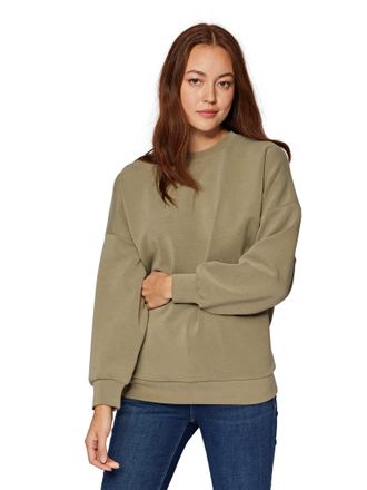 Mavi Damen Rundhalsausschnitt Sweatshirt, X-Klein, Schwarz