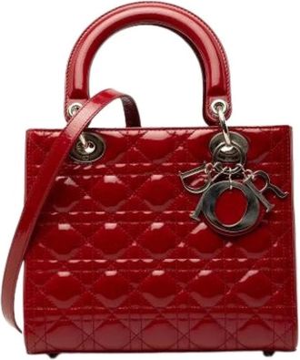Dior Sac &agrave; main Lady Dior doccasion - Femme - Pre-owned - Rouge - Taille: ONE Size