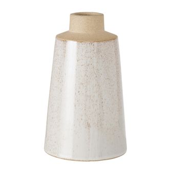 Boltze Boltze Vase Catrinia (Gefäß in Beige & Hellgrau, Matt, aus Steingut, 12 x 12 x 19 cm Blumenvase) 2026124