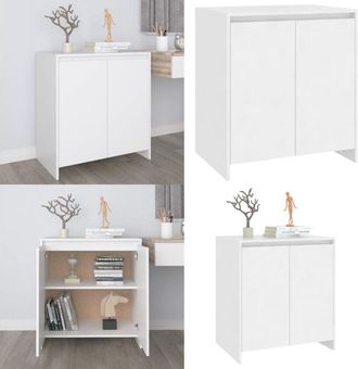 vidaXL Buffet Blanc 70x41x75 cm Bois dingénierie - Buffet Blanc - Meuble Rangement - Commode - Armoire Blanche - Mobilier Salle à Manger - Home & Living