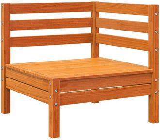 vidaXL Garten-Ecksofa Wachsbraun Massivholz Kiefer Vidaxl