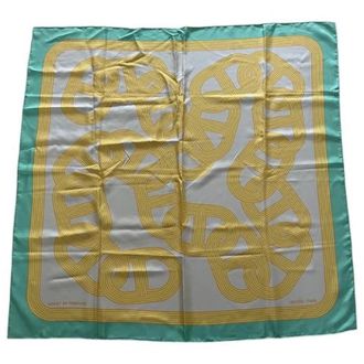 Herm&egrave;s Foulard en soie Pre-owned - Femme - Pre-owned - Jaune - Taille: ONE Size