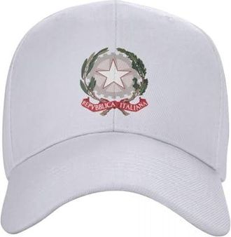 Generic Casquette de baseball classique avec embl&egrave;me de lItalie, casquette de camionneur pour homme et femme, casquette de baseball r&eacute;glable pour adulte, cade