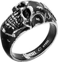 Diesel Bague pour homme en acier inoxydable argenté DX15790406.5, Acier inoxydable, Aucune pierre précieuse
