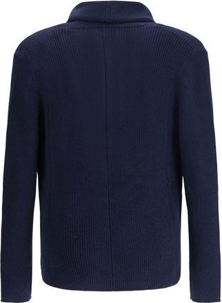 Brunello Cucinelli Mens Blue Cotton Cardigan Clothing