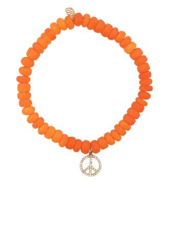 Sydney Evan bracelet en or 14ct serti dopale - Orange