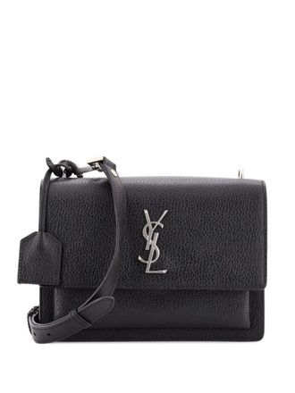 Saint Laurent Sunset Satchel Leather Medium crossbody bag - Noir
