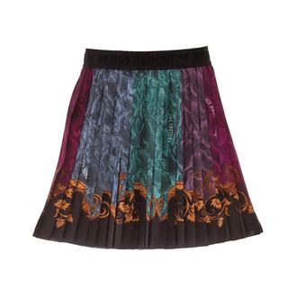 Versace Jeans Couture Gonna Pliss&eacute; Stampa Lucertola - - Skirts - Damen - Mehrfarbig - 2XS