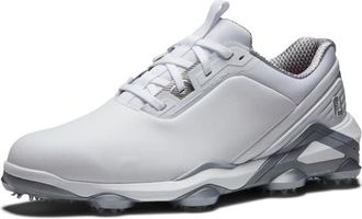FootJoy Homme Tour Alpha Chaussure de Golf, Blanc Blanc Argent, 43 EU