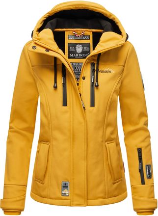 Marikoo Softshelljacke MARIKOO Kleine Zicke, Damen, Gr. XXL, gelb (amber gelb), Obermaterial: 98% Polyester, 2% Elasthan, Innenseite: 100% Polyester, Jacken S
