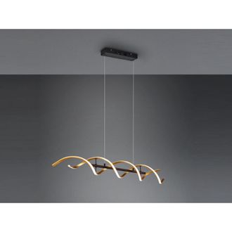 Trio Leuchten Led Pendelleuchte sequence dimmbar Lichtfarbe einstellbar Messing, Breite 104cm