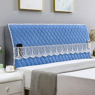 Generic Kopfteilbezug F&uuml;r Einzel-,Doppel-Und Kingsize-Betten Einfacher, Staubdichter Bettkopfteil Hussen Spitzen-Bett Kopfteil Bezug Mit Taschen Moderne Schla