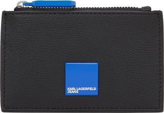 Karl Lagerfeld Karl Lagerfeld Jeans, Damen, Kartenetui Mit Rei&szlig;verschluss Und BoxLogo, Schwarz, One Size