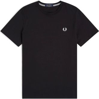 Fred Perry Homme, Tops, Noir, Taille: L T-Shirt Col Rond