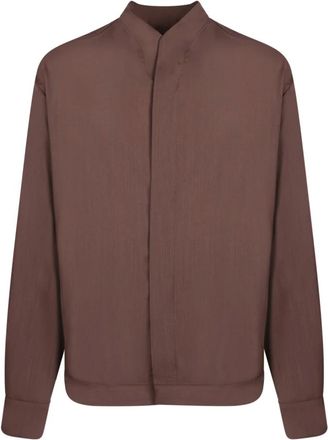 Costumein Homme, Vestes, Brun, Taille: S Chemise sans col