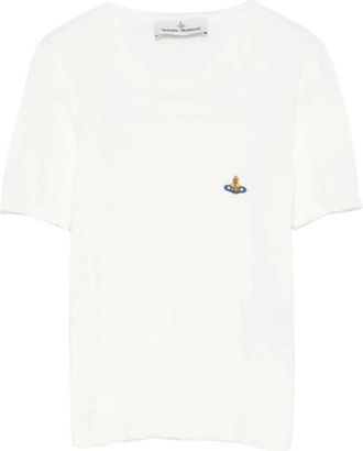 Vivienne Westwood Femme, Tops, Blanc, Taille: 42 FR Bea Cotton T-Shirt