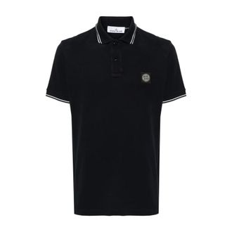 Stone Island Homme, Tops, Bleu, Taille: XL Polo Chemises
